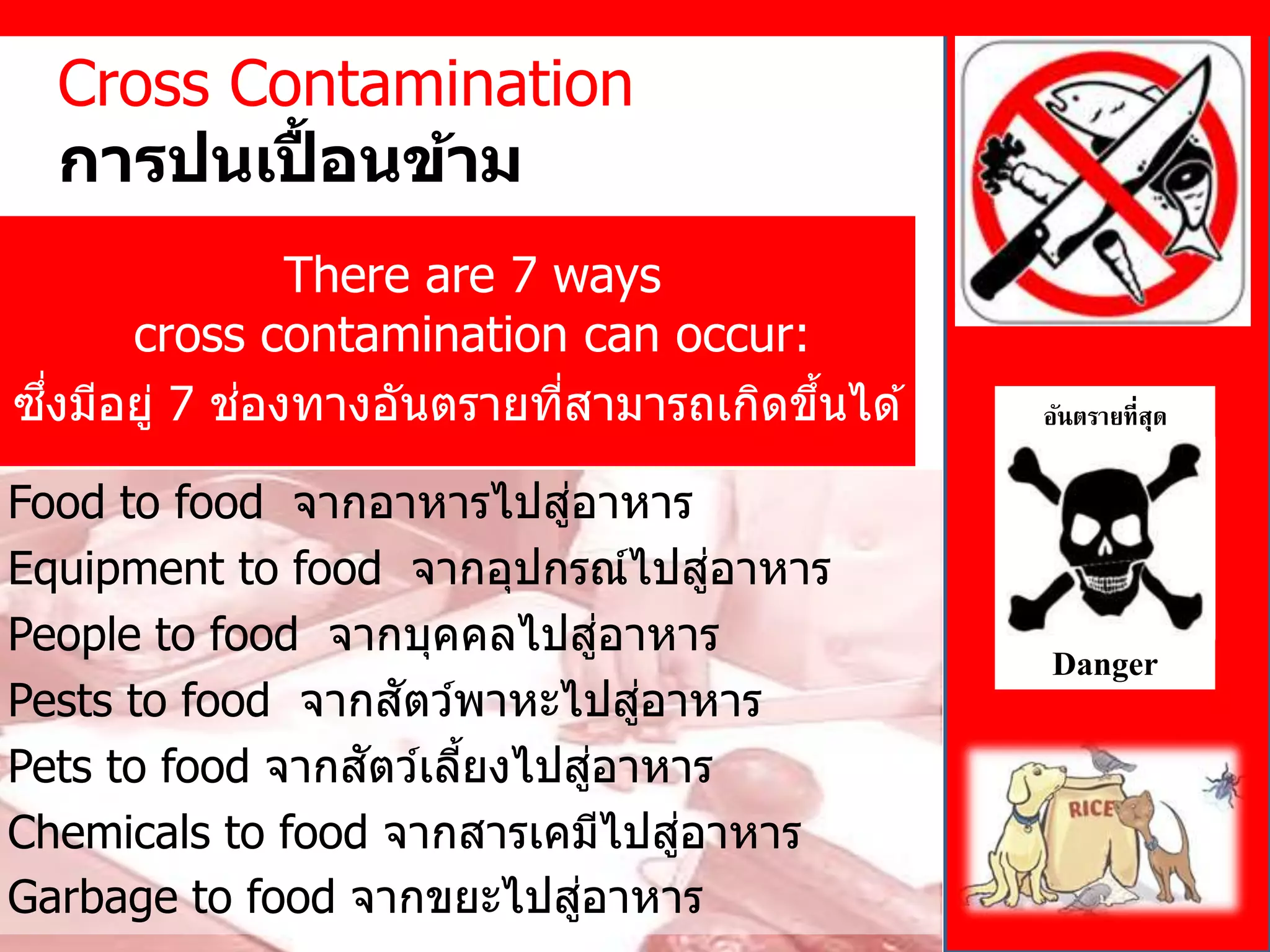Preventing cross contamination video | PPTX