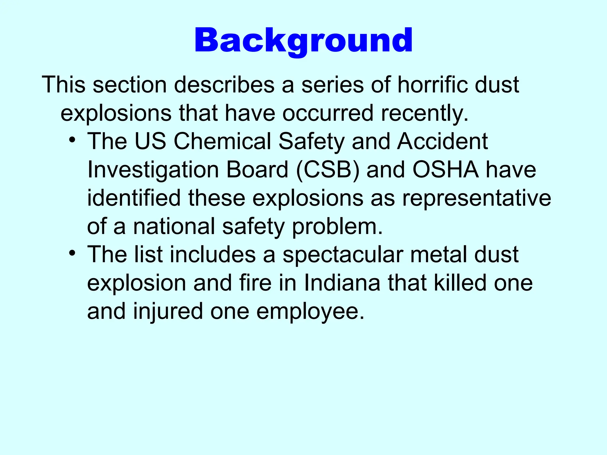 Preventing Dust Explosions and Fires in the Die Casting Industry.ppt