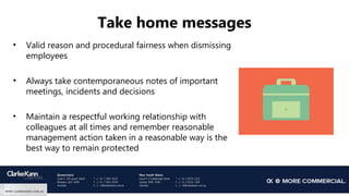 Preventing employment claims: Dealing with the Three Amigos: Unfair Dismissal, Adverse Action ...