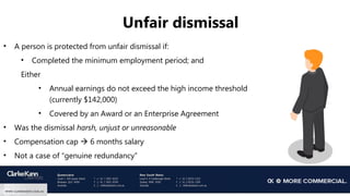 Preventing employment claims: Dealing with the Three Amigos: Unfair Dismissal, Adverse Action ...
