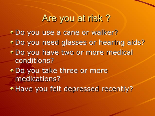 Preventing falls | PPT