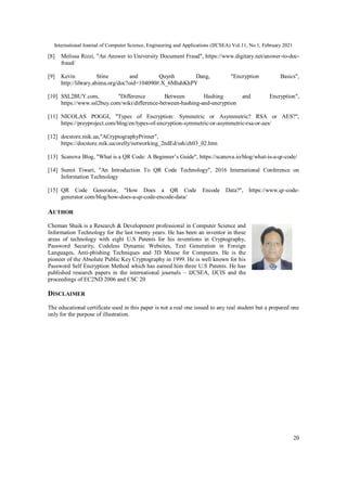 Preventing forged and fabricated academic credentials using ...