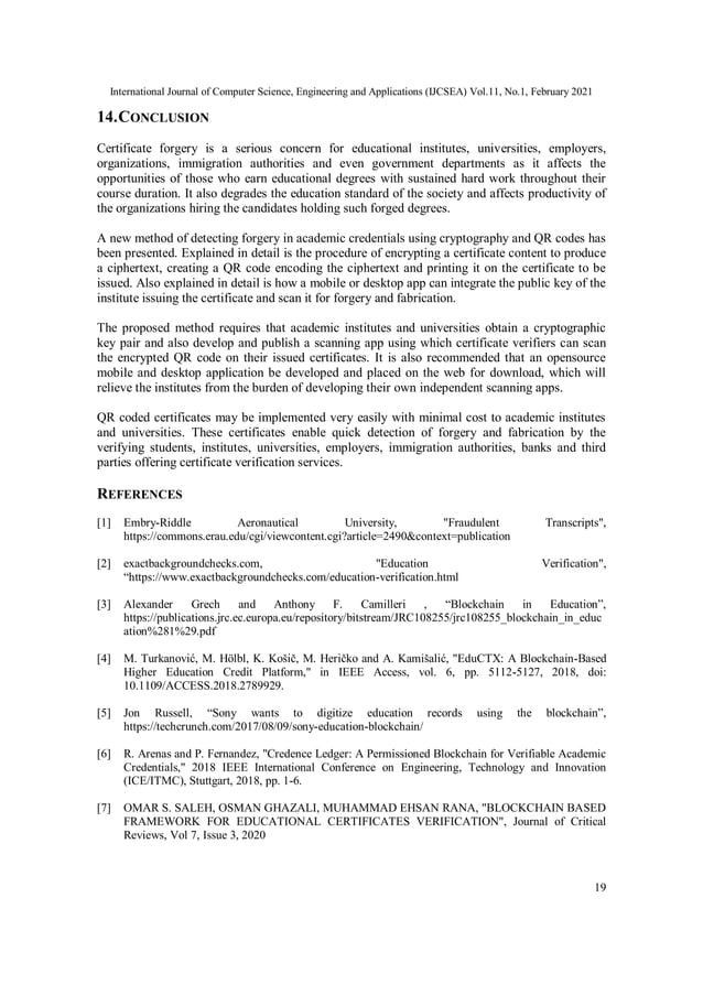Preventing Forged And Fabricated Academic Credentials Using Cryptography And Qr Codes Pdf