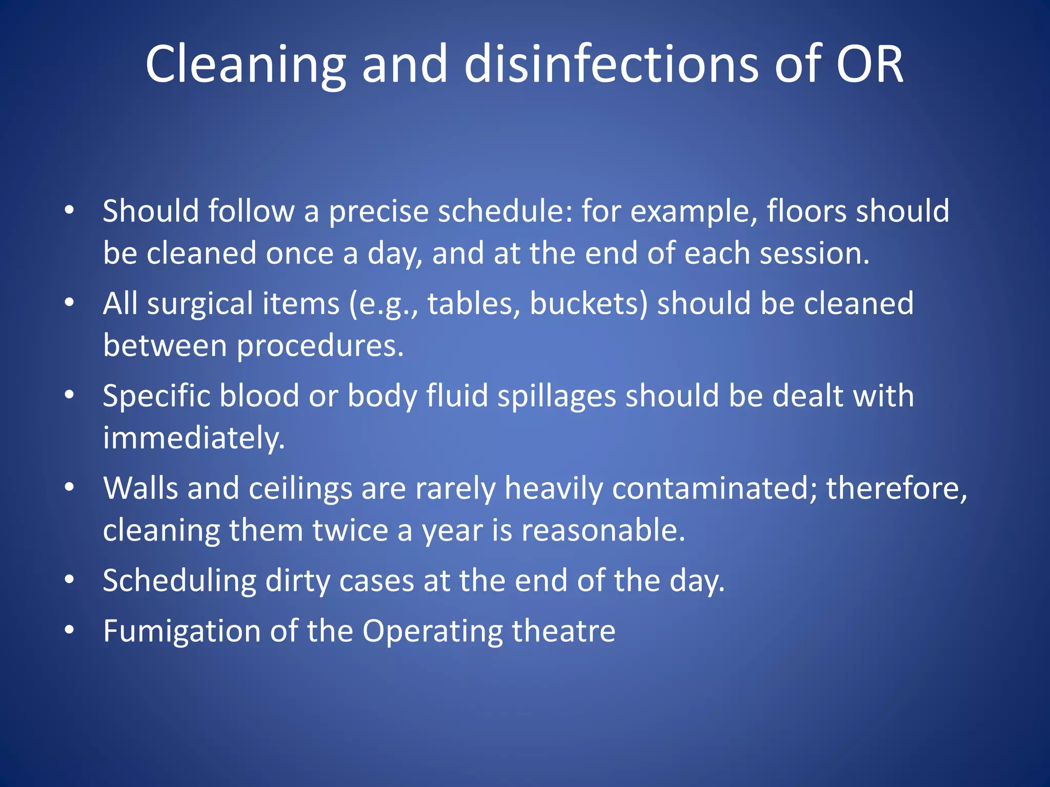 Preventing infection in Operating Theater | PPTX