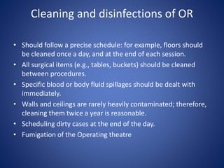 Preventing infection in Operating Theater | PPTX