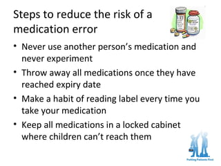 Preventing medication errors | PPT