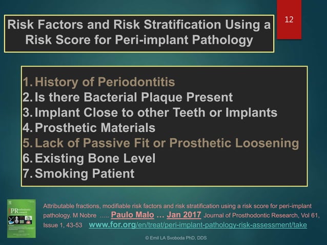 Preventing Peri-implantitis by Safer Prosthesis Installation | PPT