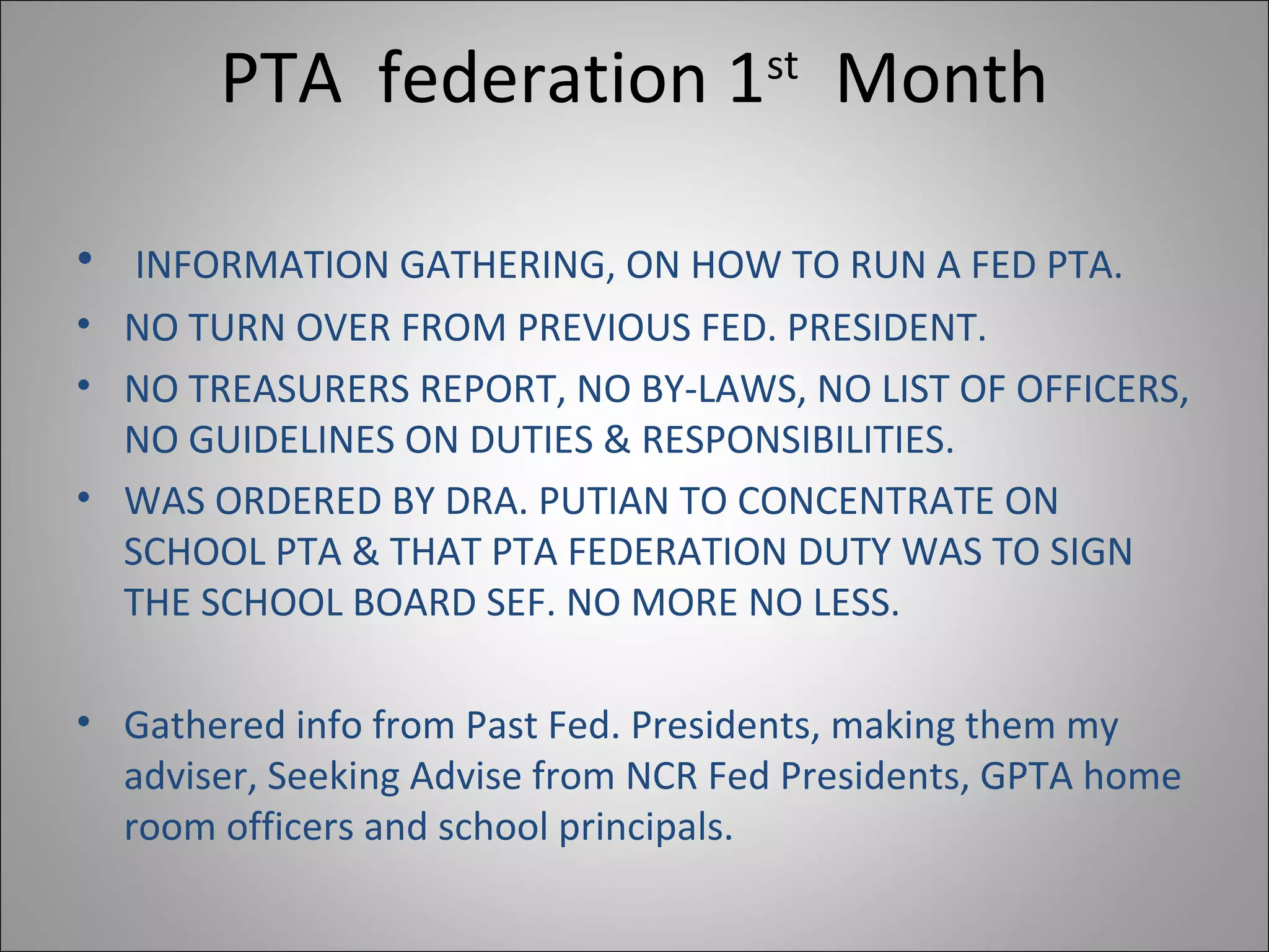 PTA Accomplishment report | PPT