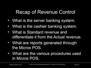 Preventing theft of revenue | PPT