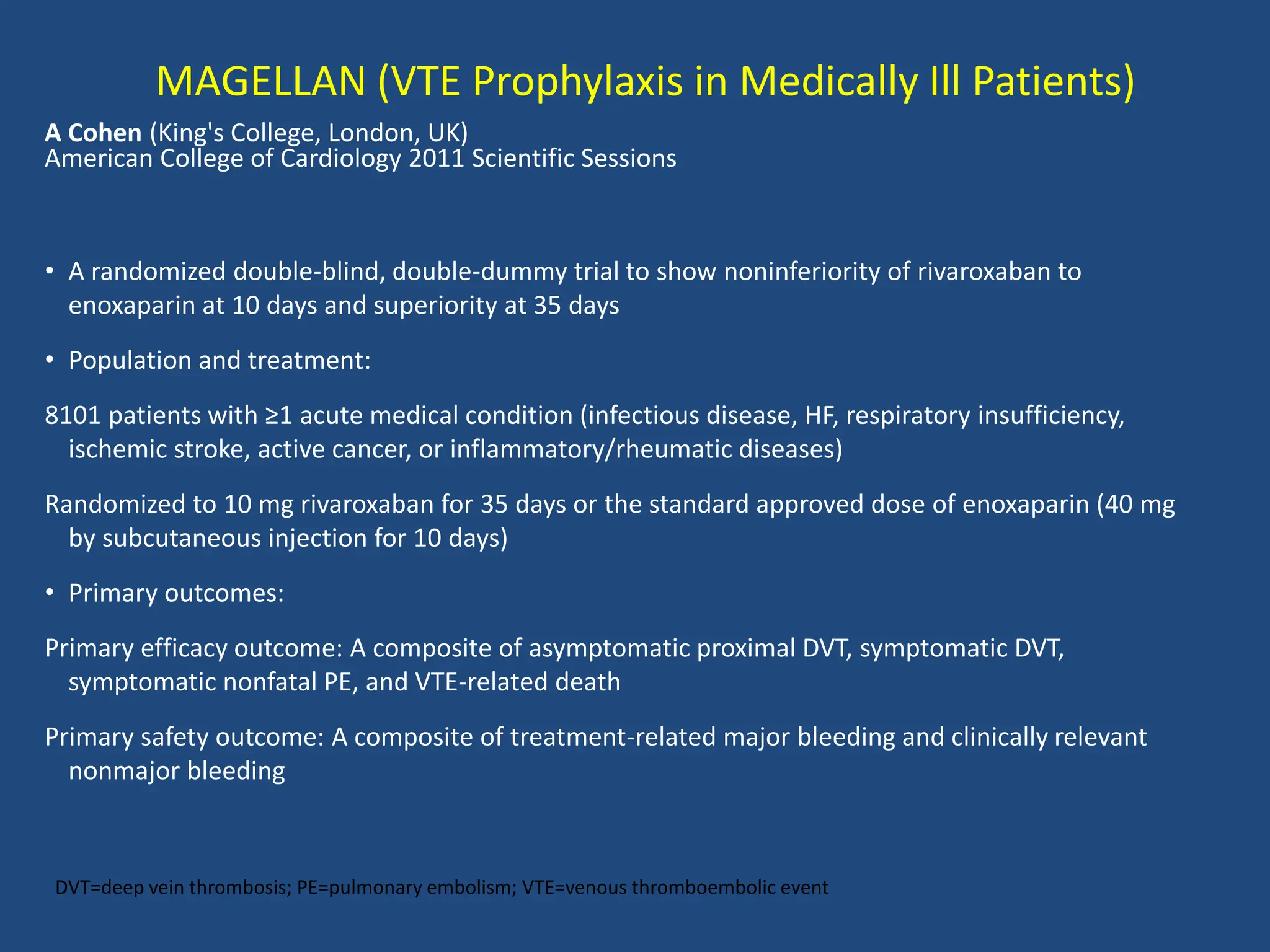 Preventing VTE Venous thromboembolism in hospital | PPT