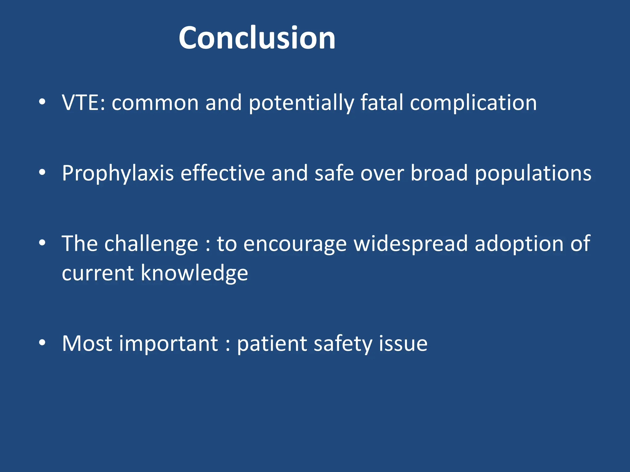 Preventing VTE Venous thromboembolism in hospital | PPT