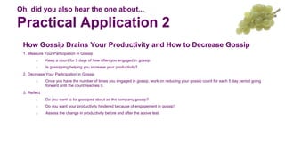 Preventing workplace gossip i heard it through the grapevine | PDF