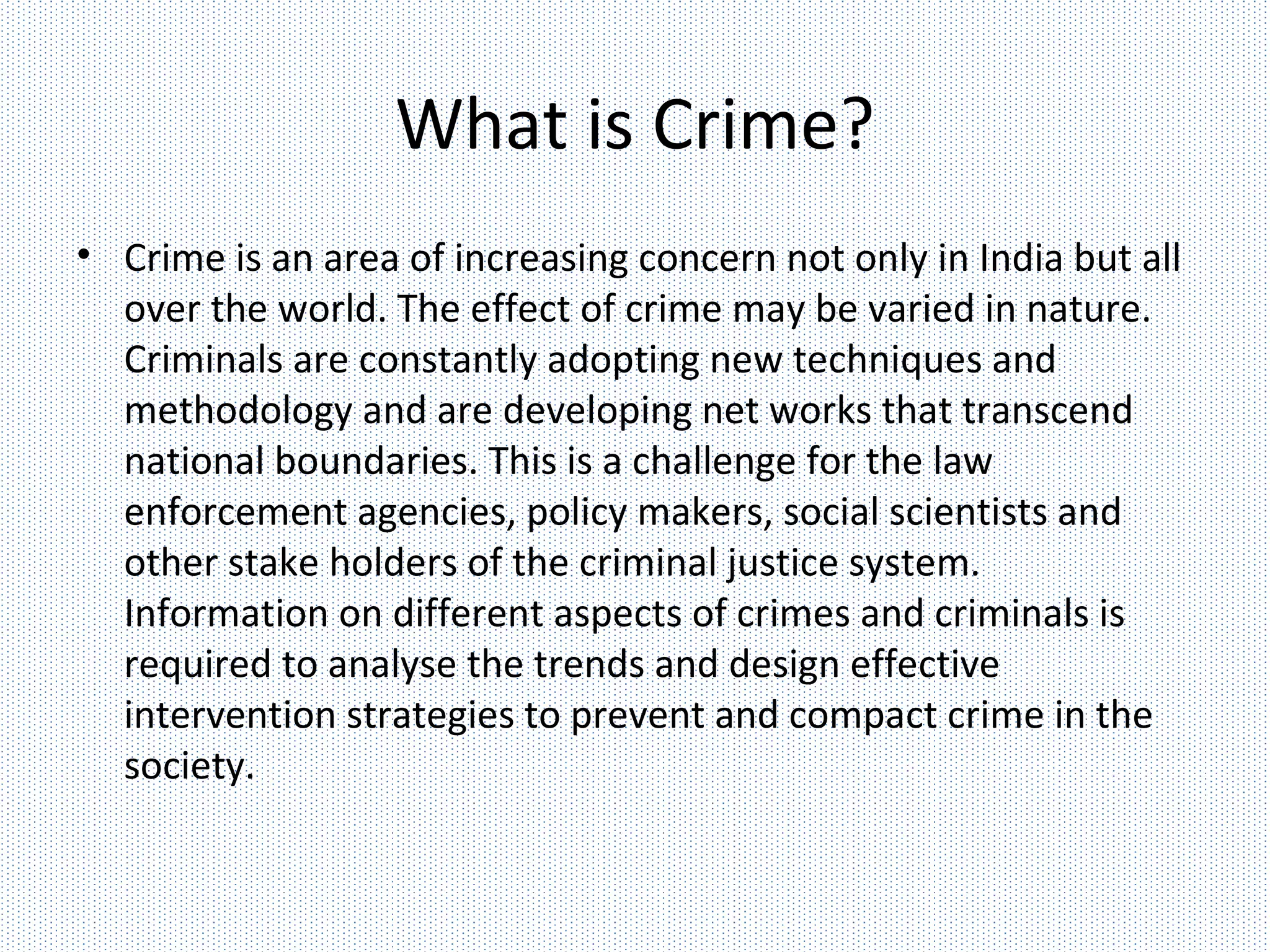 Prevention of Crime | PPT