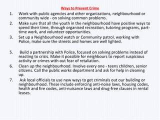 Prevention of Crime | PPT
