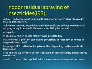 prevention and control of malaria | PPTX
