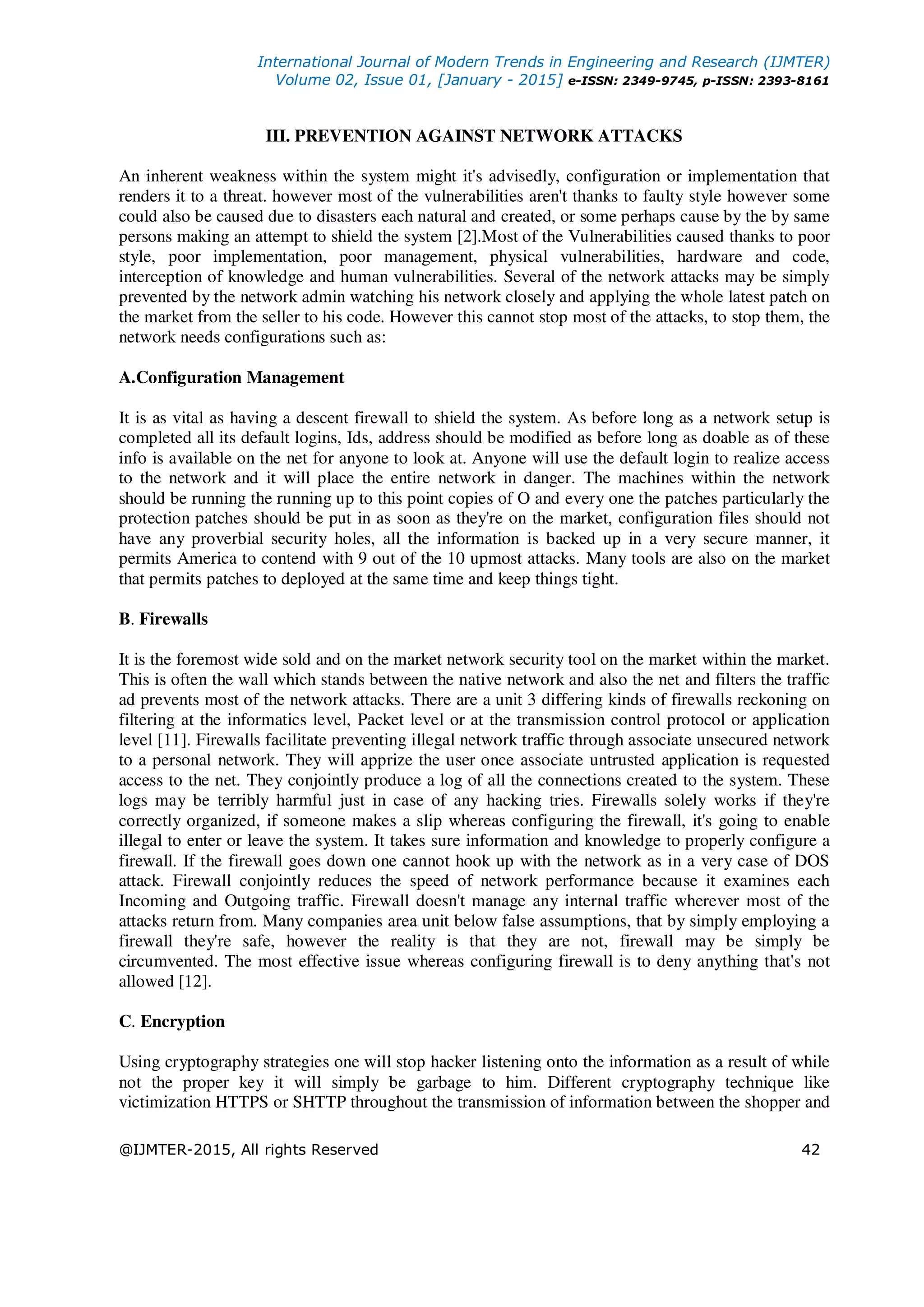 Prevention based mechanism for attacks in Network Security | PDF