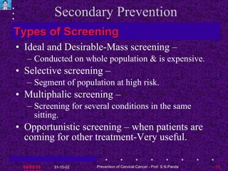 prevention Cervical cancer | PPT