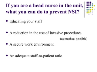 Prevention Of Needlestick Injury Among Chinese Nurses | PPT