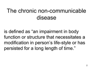 Chronic Disease Definition