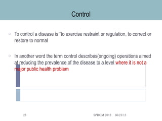 Prevention and control of diseases for third year mbbs students | PPT