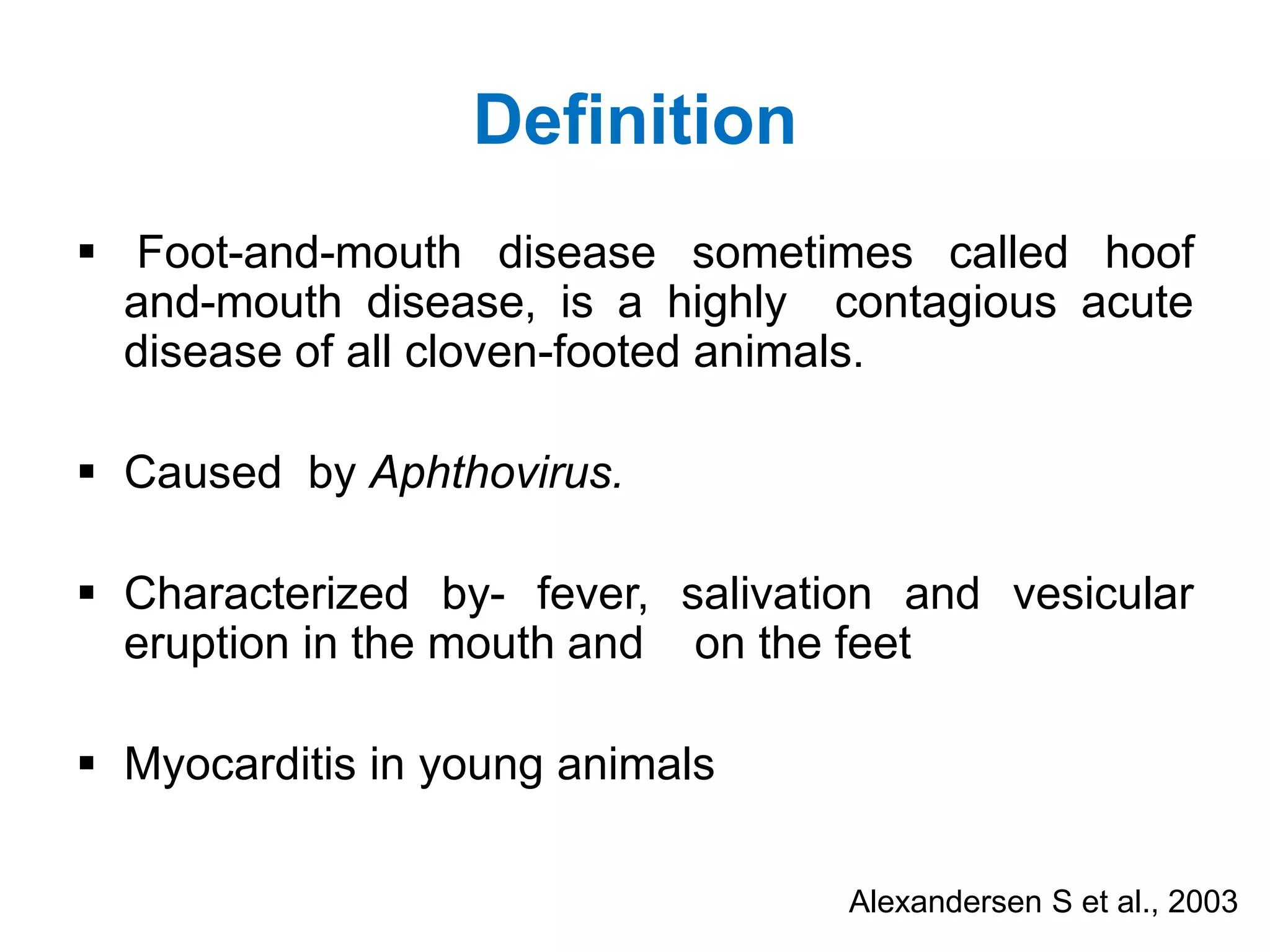 Prevention and control of FMD | PPTX