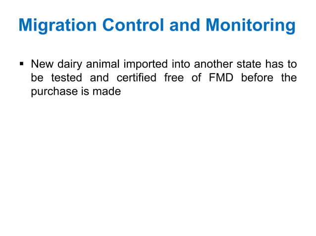Prevention and control of FMD | PPTX