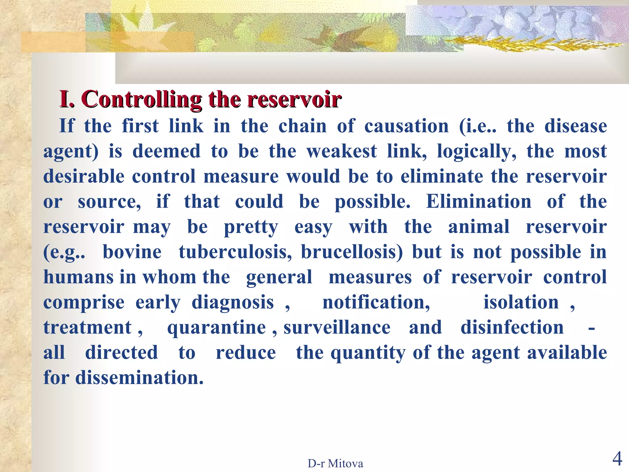 Prevention and control of infectious diseases | PPT