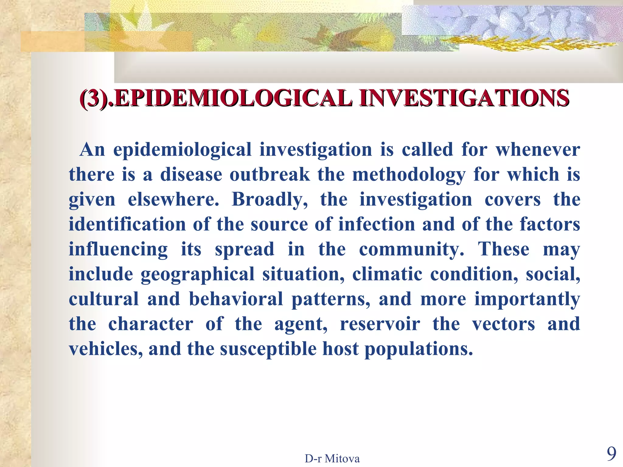 Prevention and control of infectious diseases | PPT