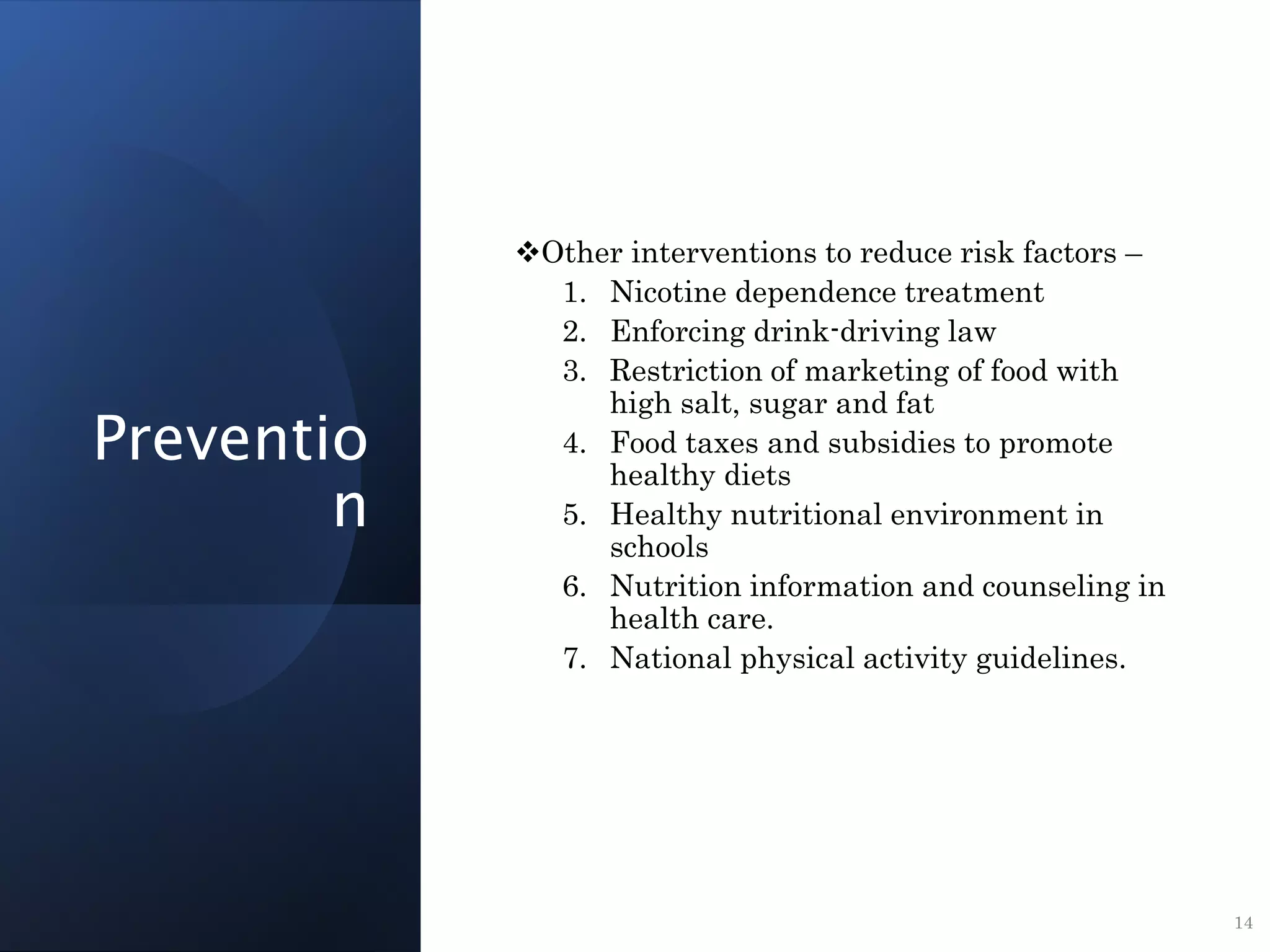 Prevention and Control of Non-Communicable diseases (NCDs).pptx