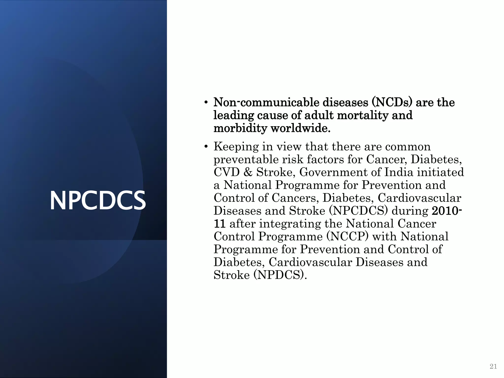 Prevention and Control of Non-Communicable diseases (NCDs).pptx