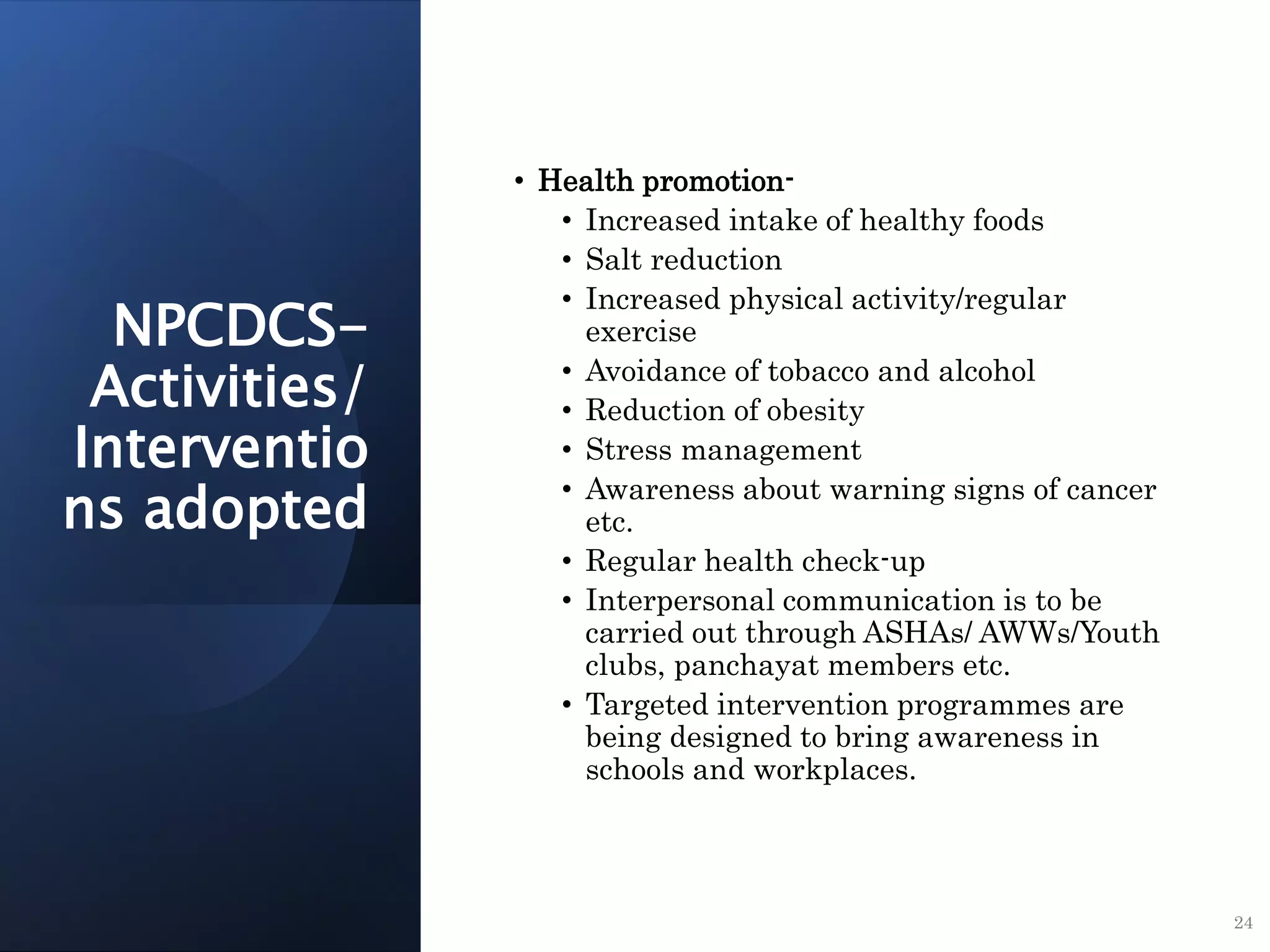 Prevention and Control of Non-Communicable diseases (NCDs).pptx