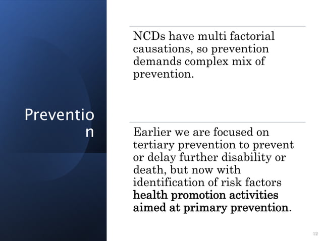 Prevention and Control of Non-Communicable diseases (NCDs).pptx