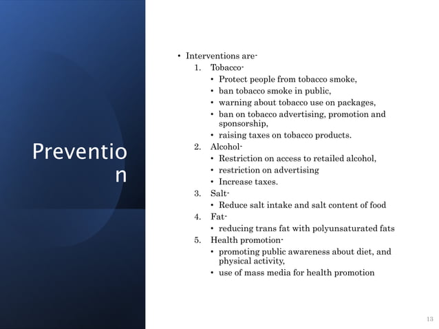 Prevention and Control of Non-Communicable diseases (NCDs).pptx
