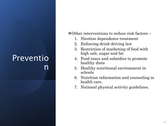 Prevention and Control of Non-Communicable diseases (NCDs).pptx