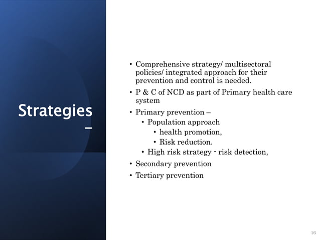 Prevention and Control of Non-Communicable diseases (NCDs).pptx