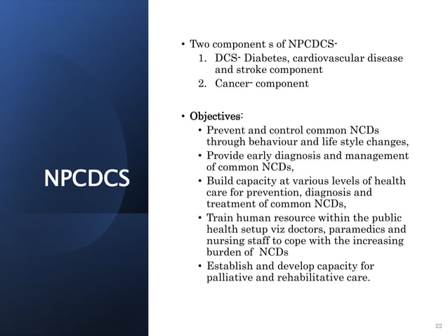 Prevention and Control of Non-Communicable diseases (NCDs).pptx