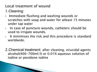 Prevention and control of rabies | PPTX