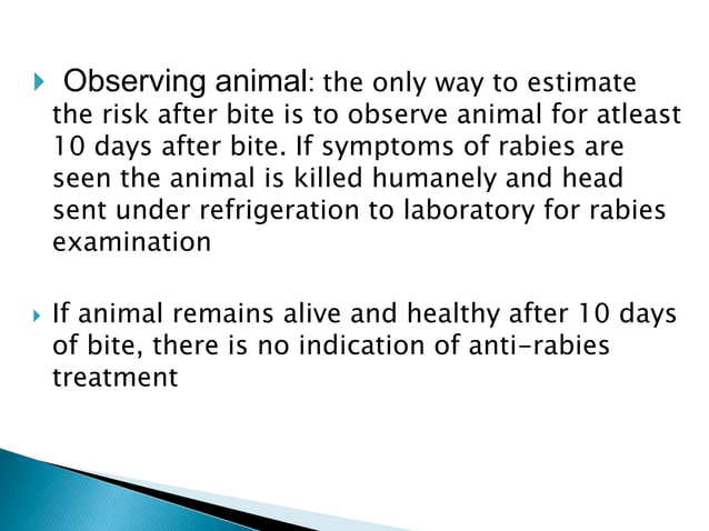 Prevention and control of rabies | PPTX