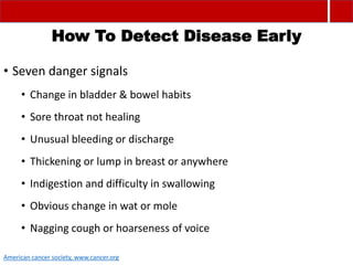 Prevention and early detection of cancer ver 3.0 | PPTX