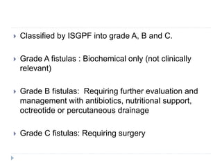 Prevention and management of complications of pancreatic surgery | PPTX