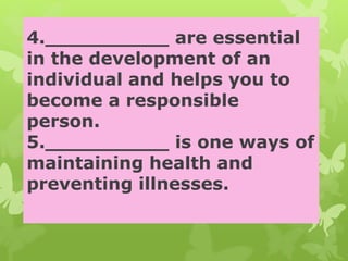Prevention and management of personal health issues and concern | PPTX
