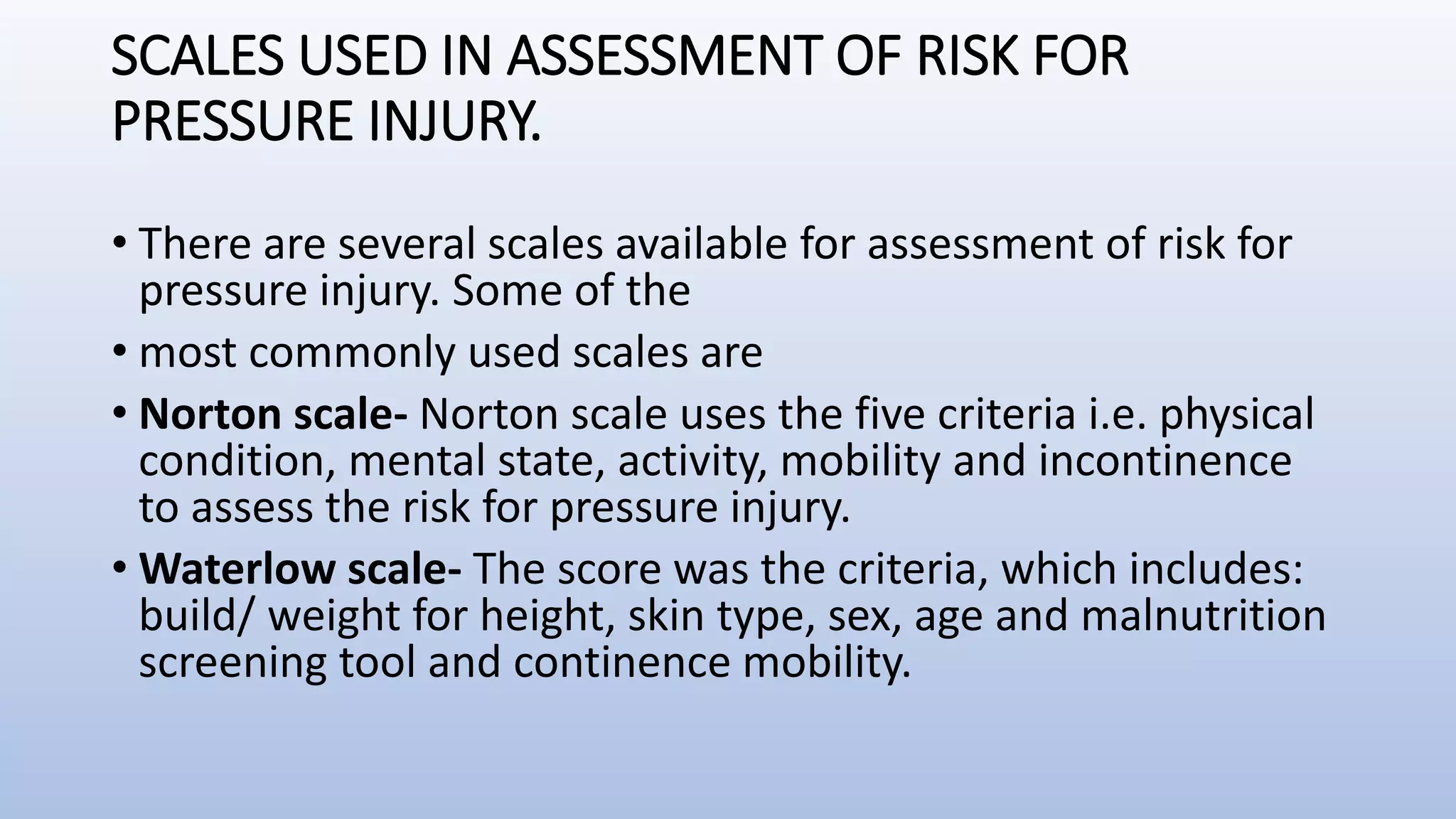 Prevention and management of pressure injury | PPTX