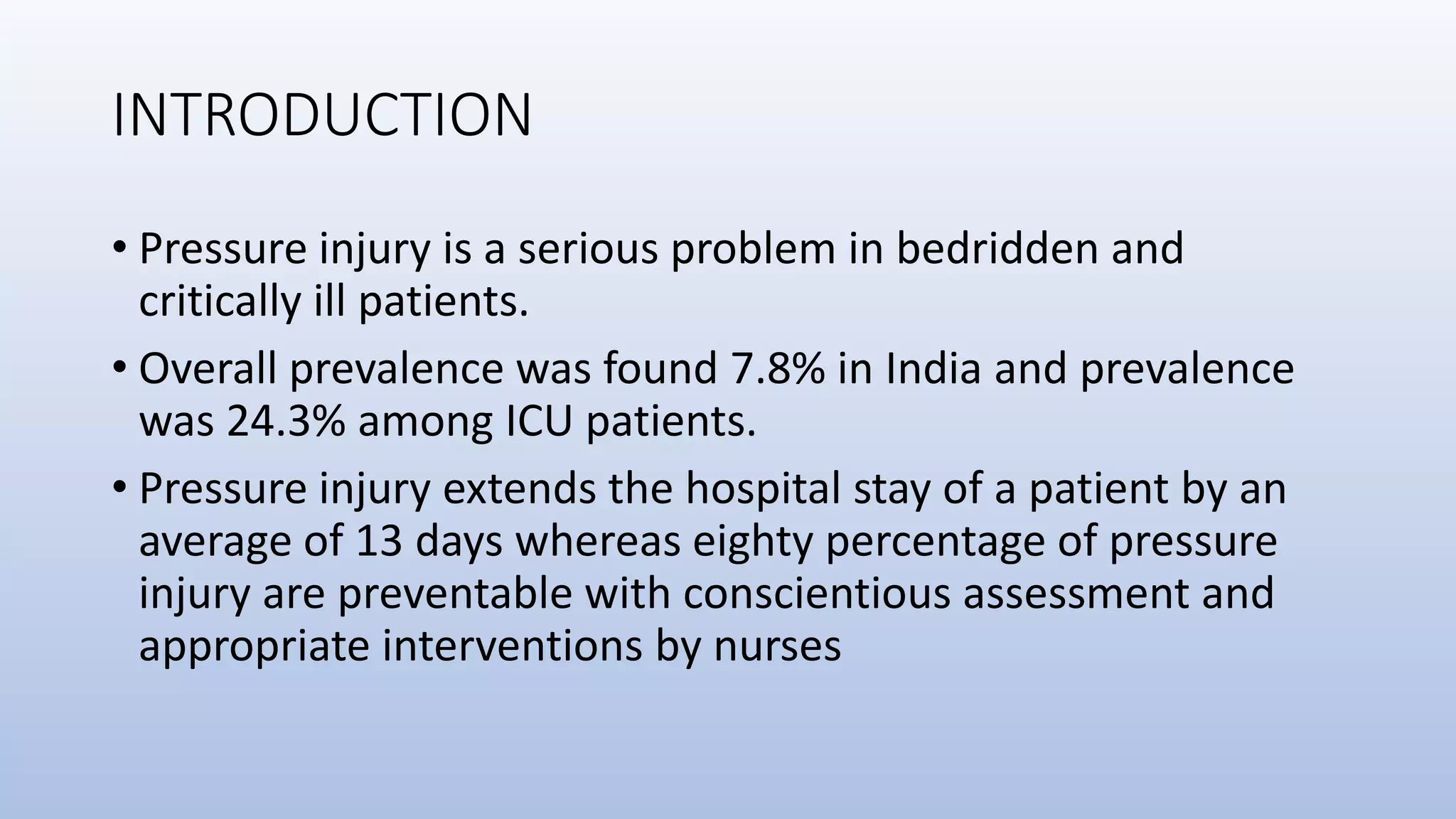 Prevention and management of pressure injury | PPTX