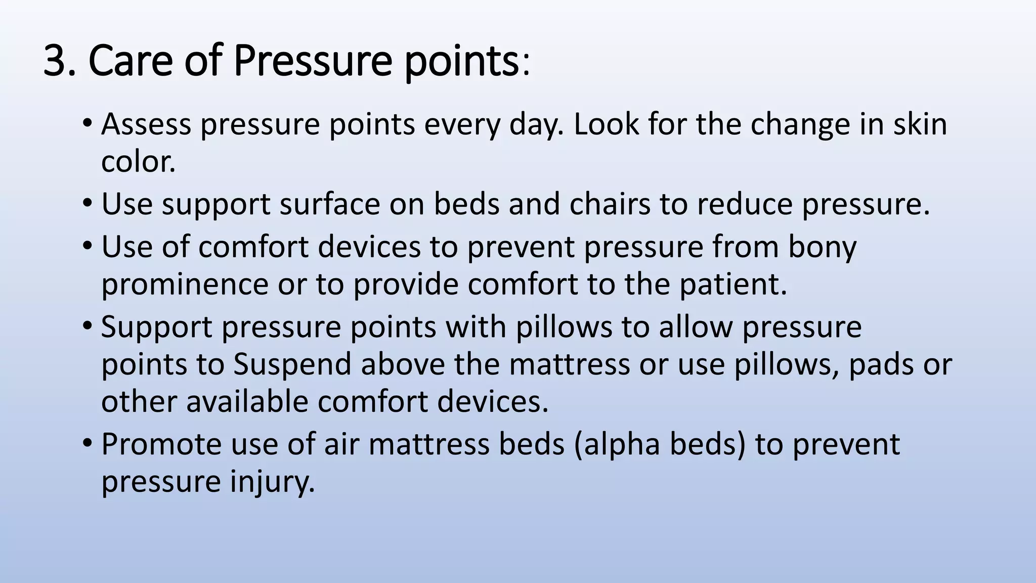Prevention and management of pressure injury | PPTX