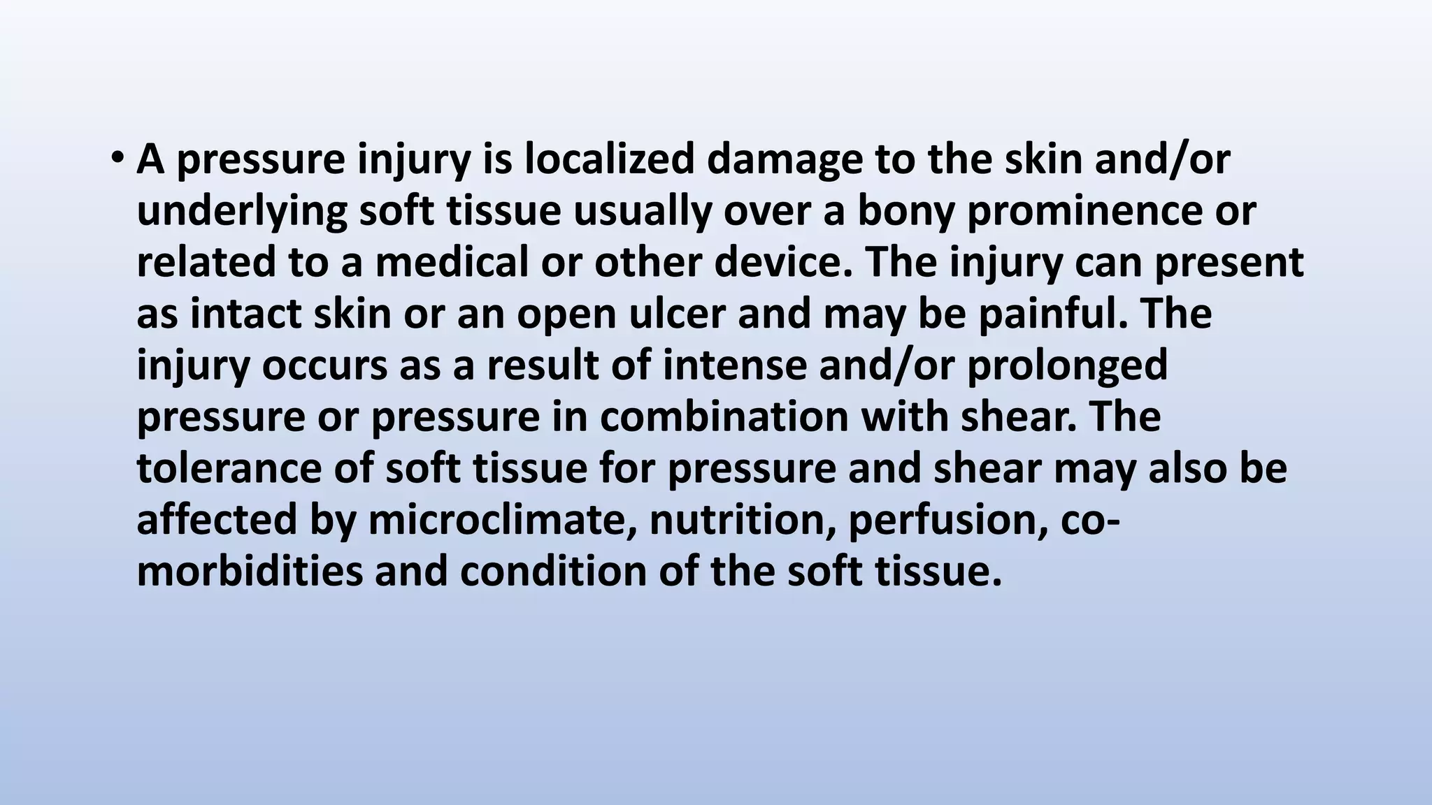 Prevention and management of pressure injury | PPTX