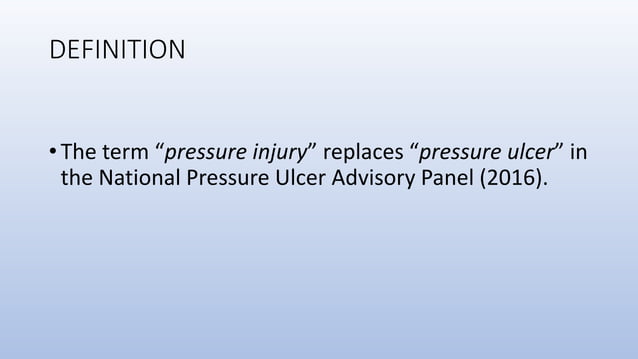 Prevention and management of pressure injury | PPTX