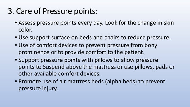 Prevention and management of pressure injury | PPTX