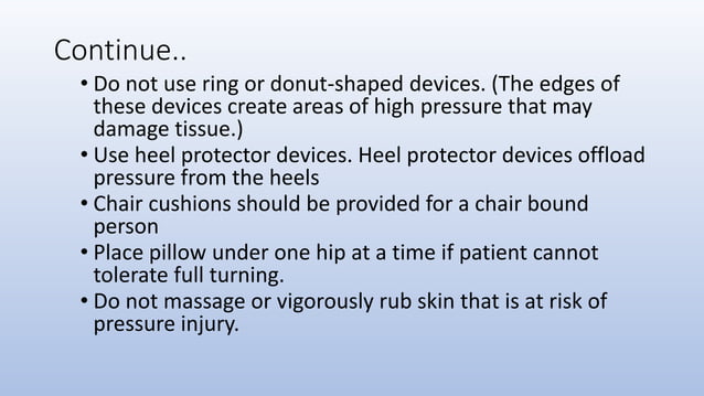 Prevention and management of pressure injury | PPTX