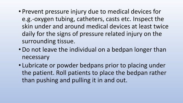 Prevention and management of pressure injury | PPTX