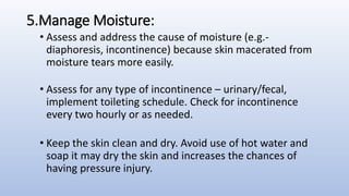 Prevention and management of pressure injury | PPTX